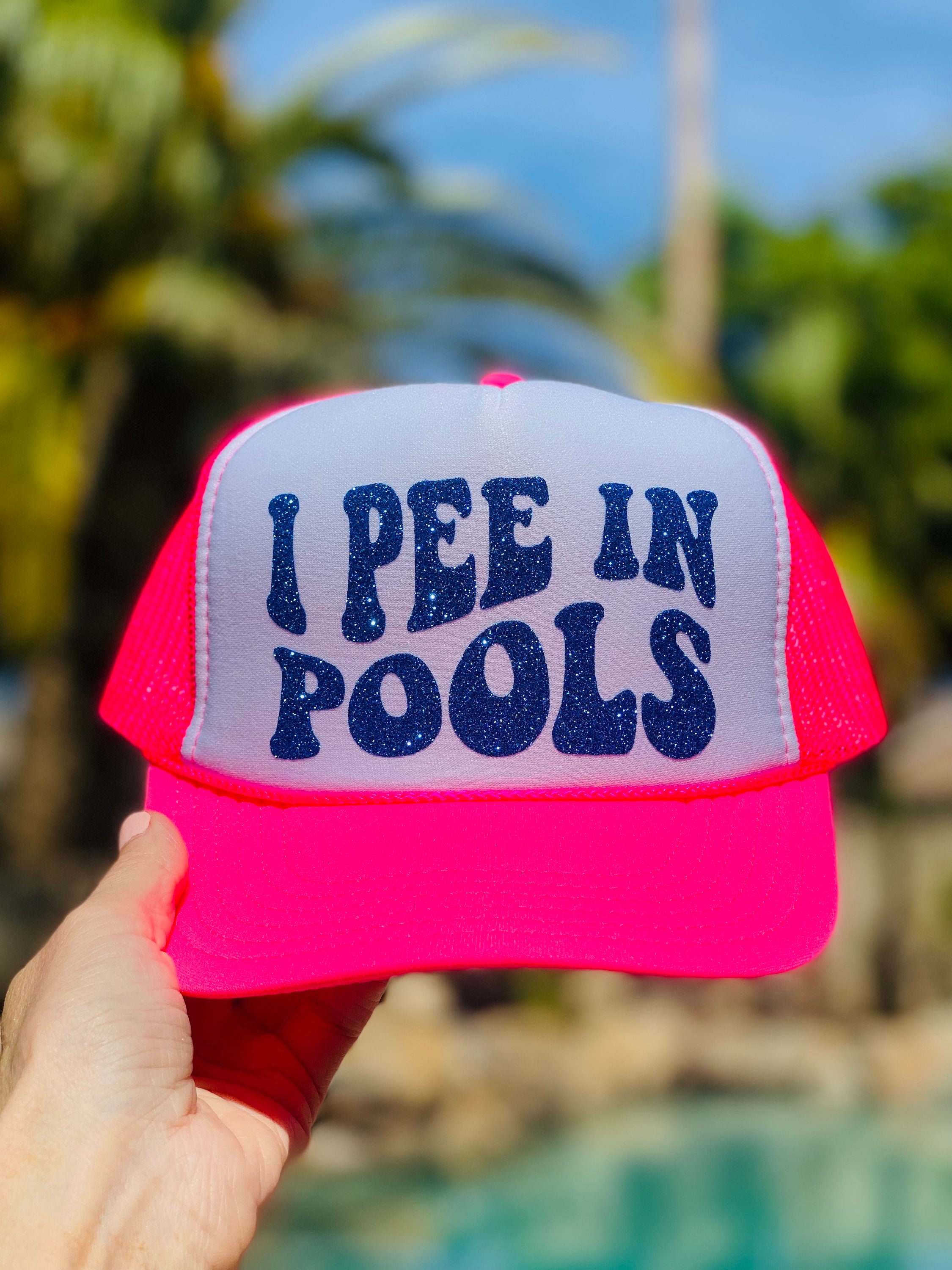 I Pee in Pools Trucker Hat, Funny Hat, Summer Fun, Pool Party ...