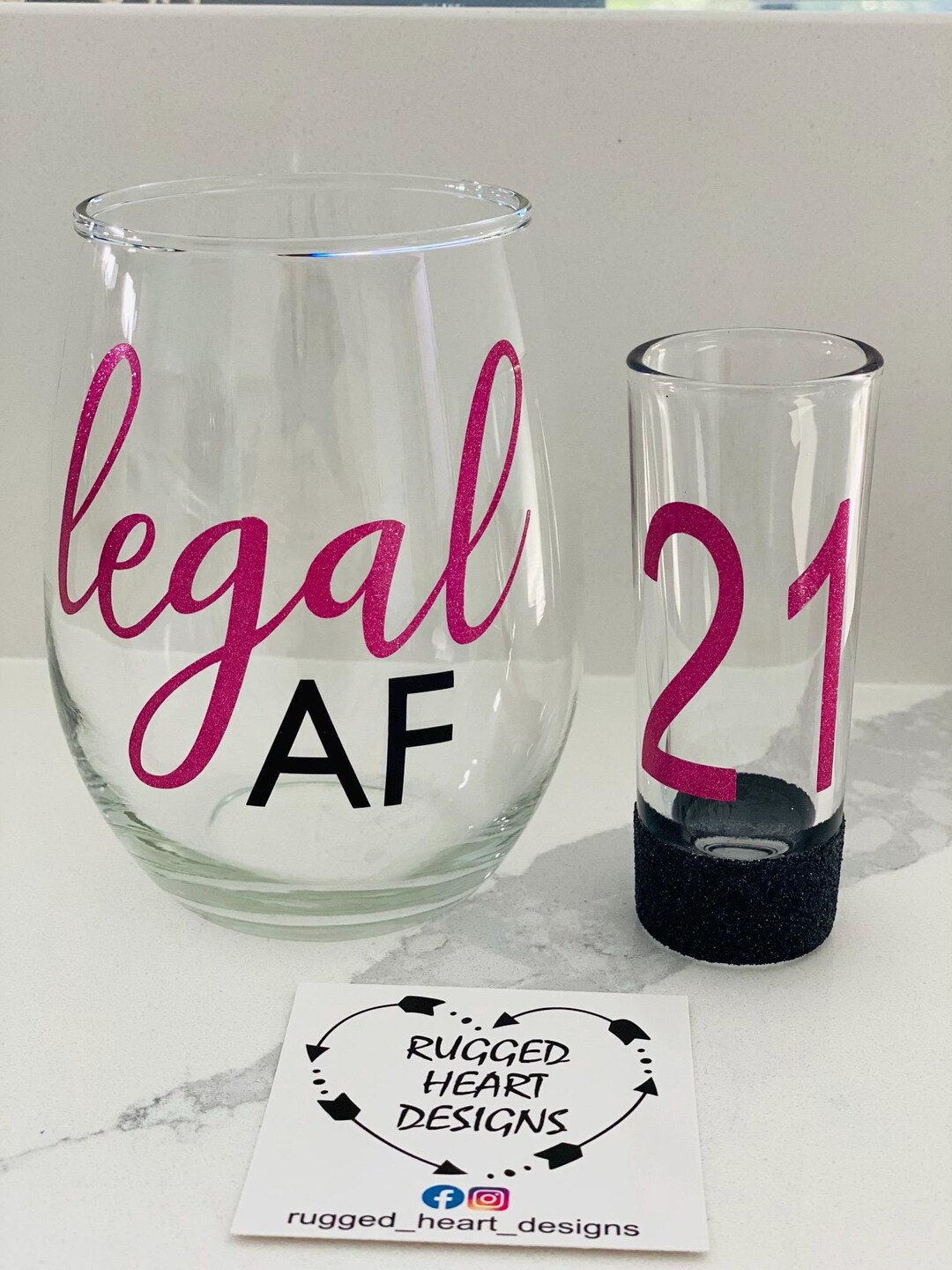 21st Cup , Legal Af,must Have, Fun, Glittery Shot Glass, Finally 21 ...