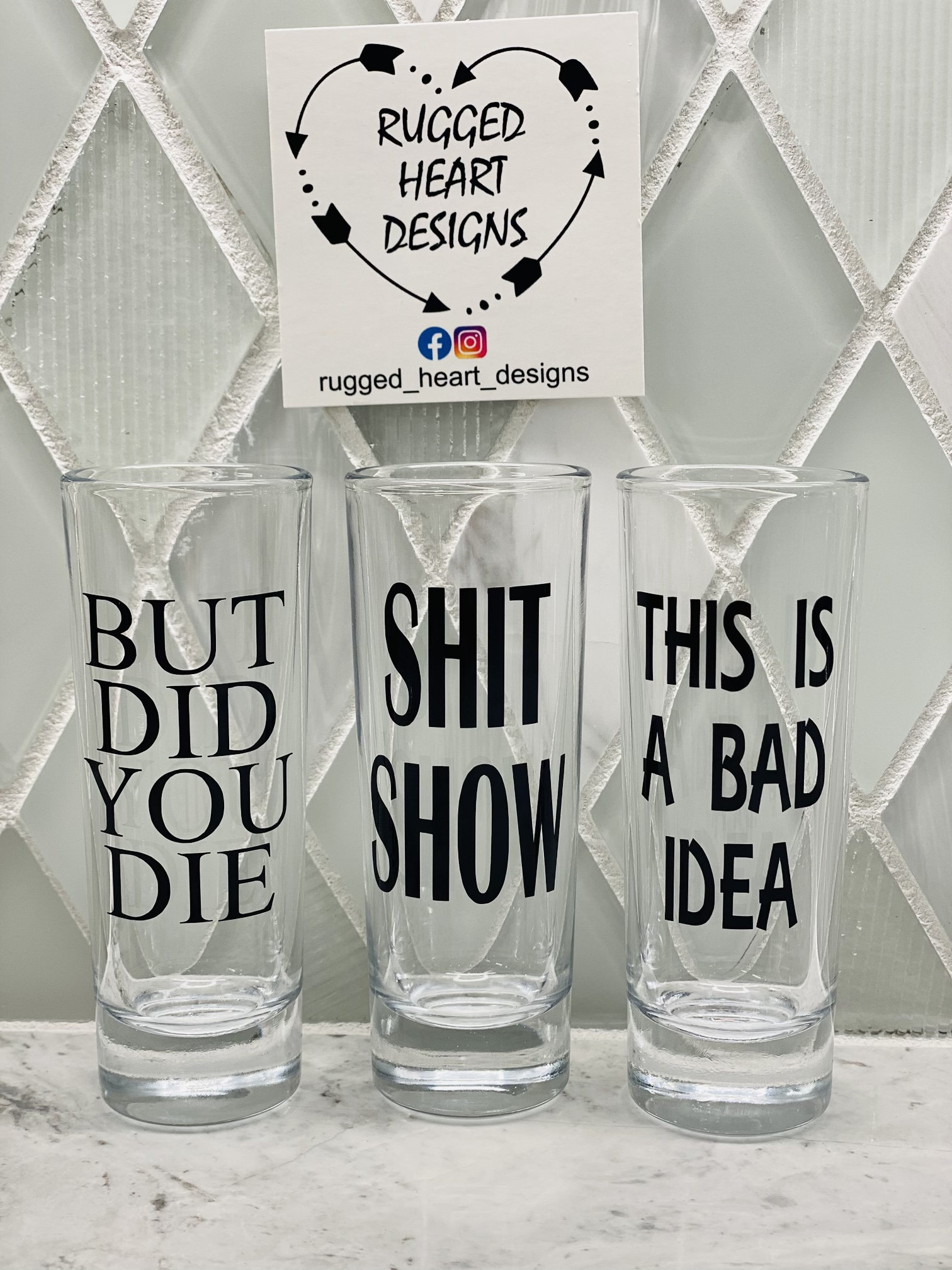 Funny Shot Glasses, Girls Trip, Shit Show Glass, but Did You Die, This ...