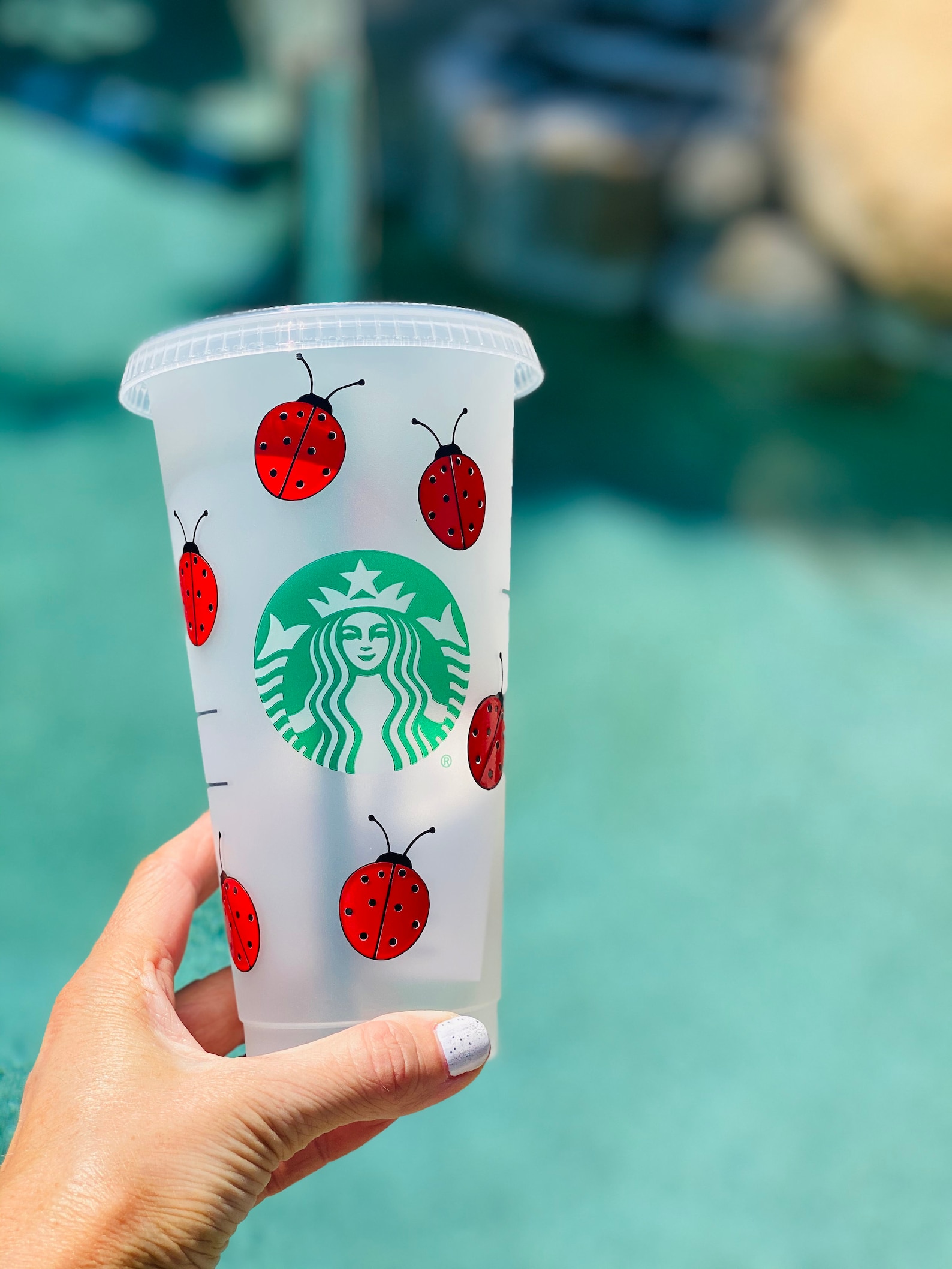 Ladybug Starbucks Reusable Cold Cup, Great Teacher Gift ,friend Gift ...