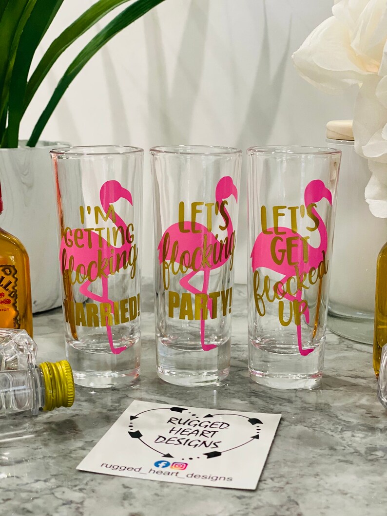 Let's Flocking Party Shot Glass Bachelorette Party - Etsy