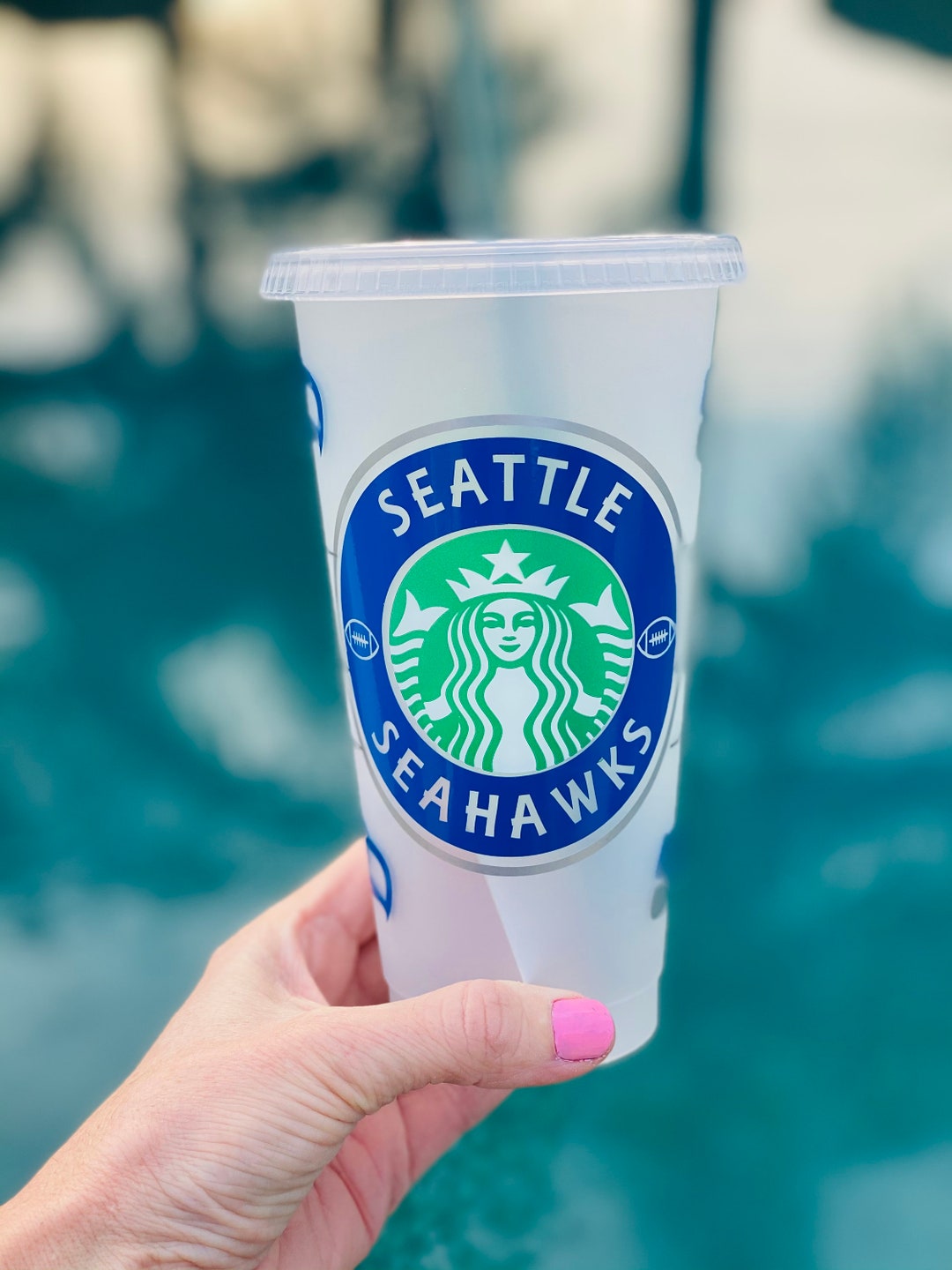 Seattle Seahawks Football Personalized Tumbler, Blue and Green ...