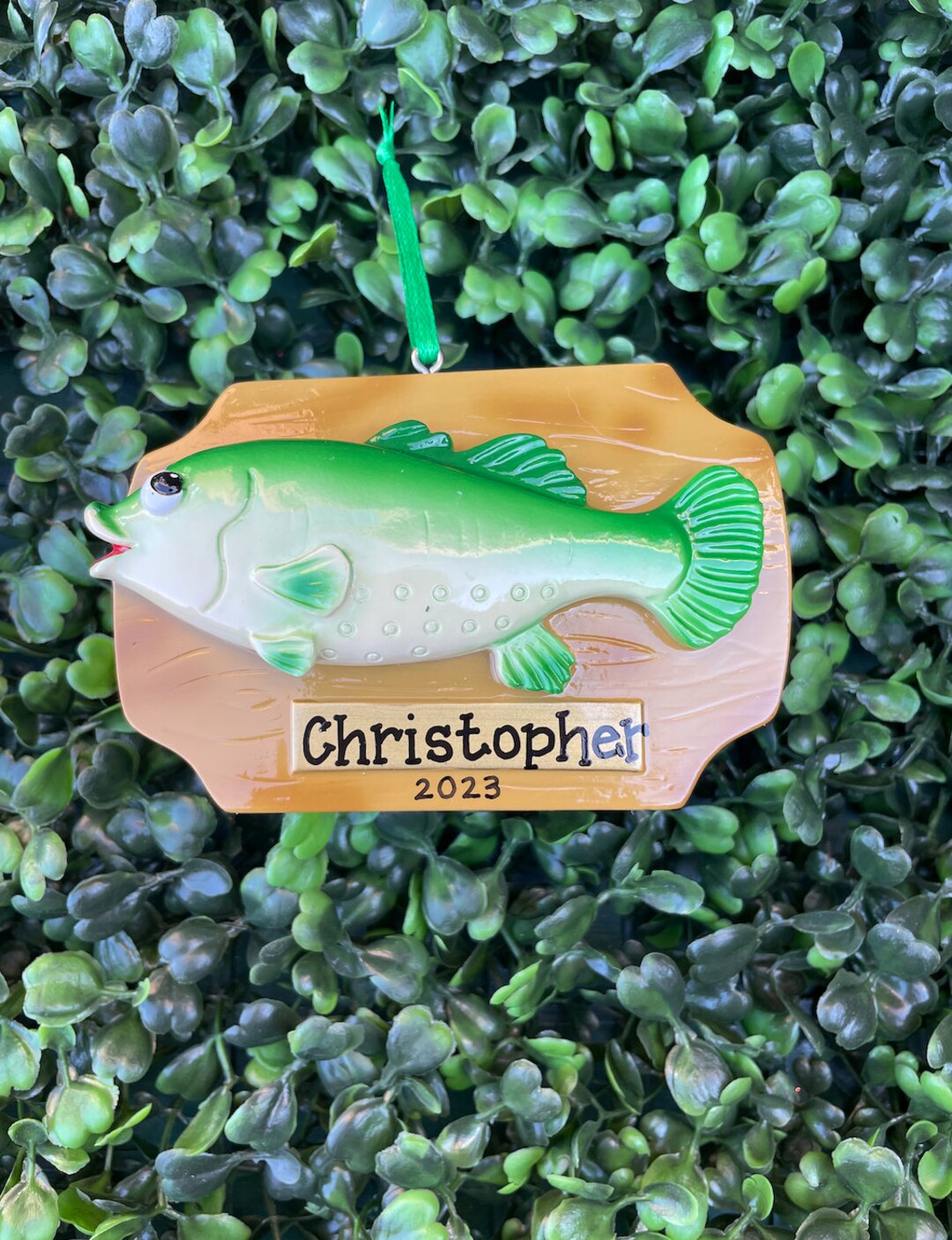 BASS FISH Ornament Fishing Christmas Ornament - Etsy
