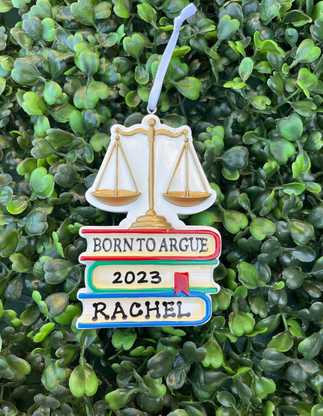 BORN TO ARGUE Ornament | Hand Personalized • Christmas Ornament ...