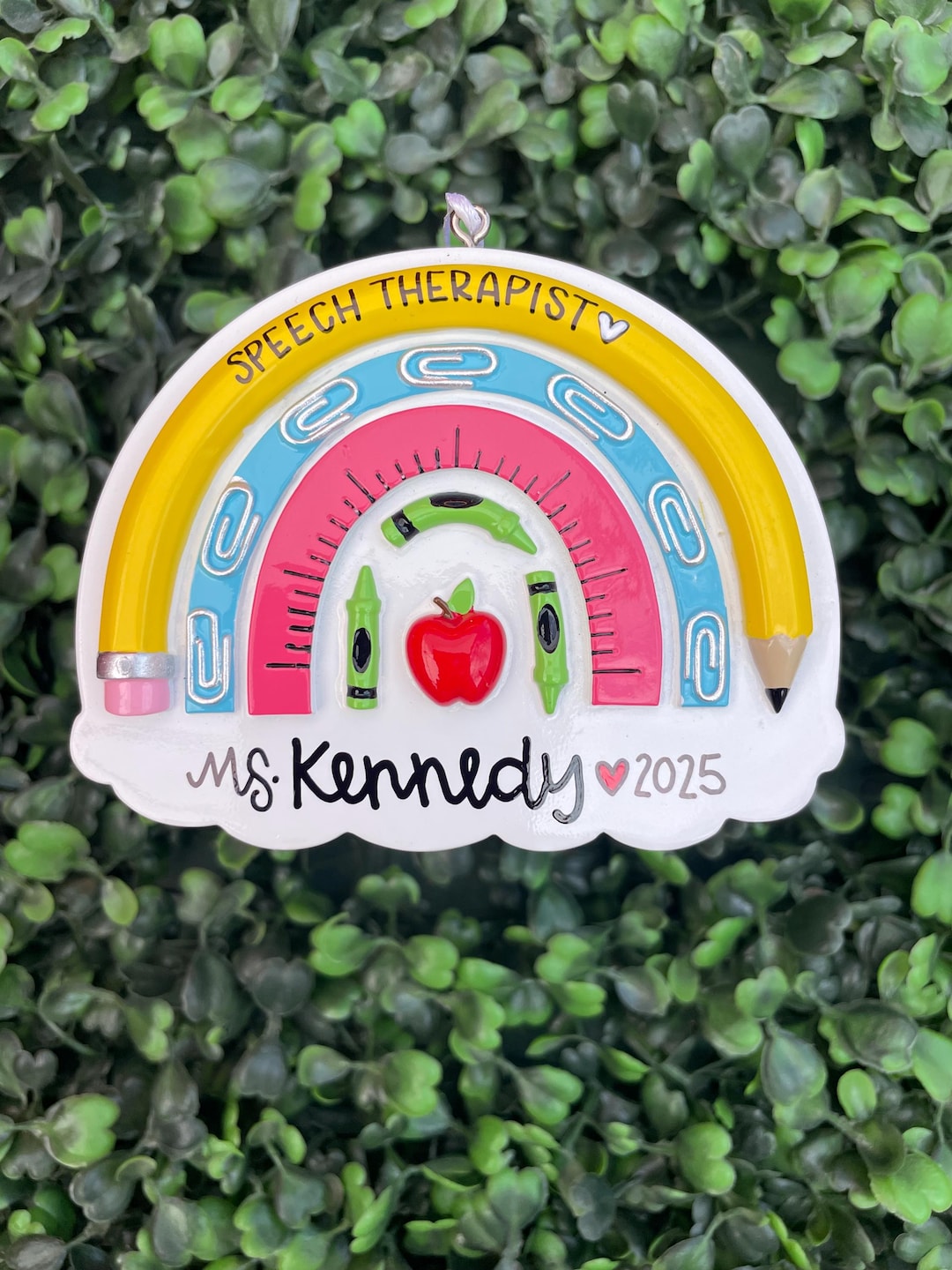 SCHOOL SUPPLIES RAINBOW Ornament | - Etsy