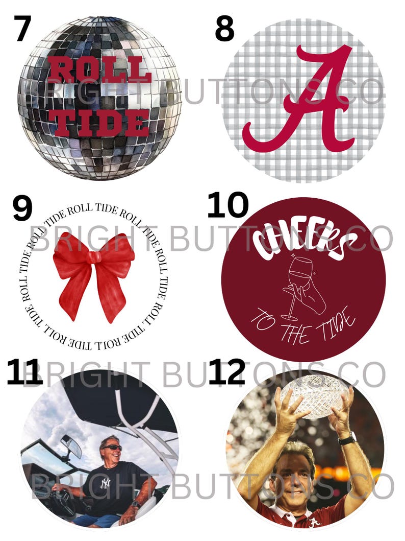 Alabama Game Day Pins - Etsy