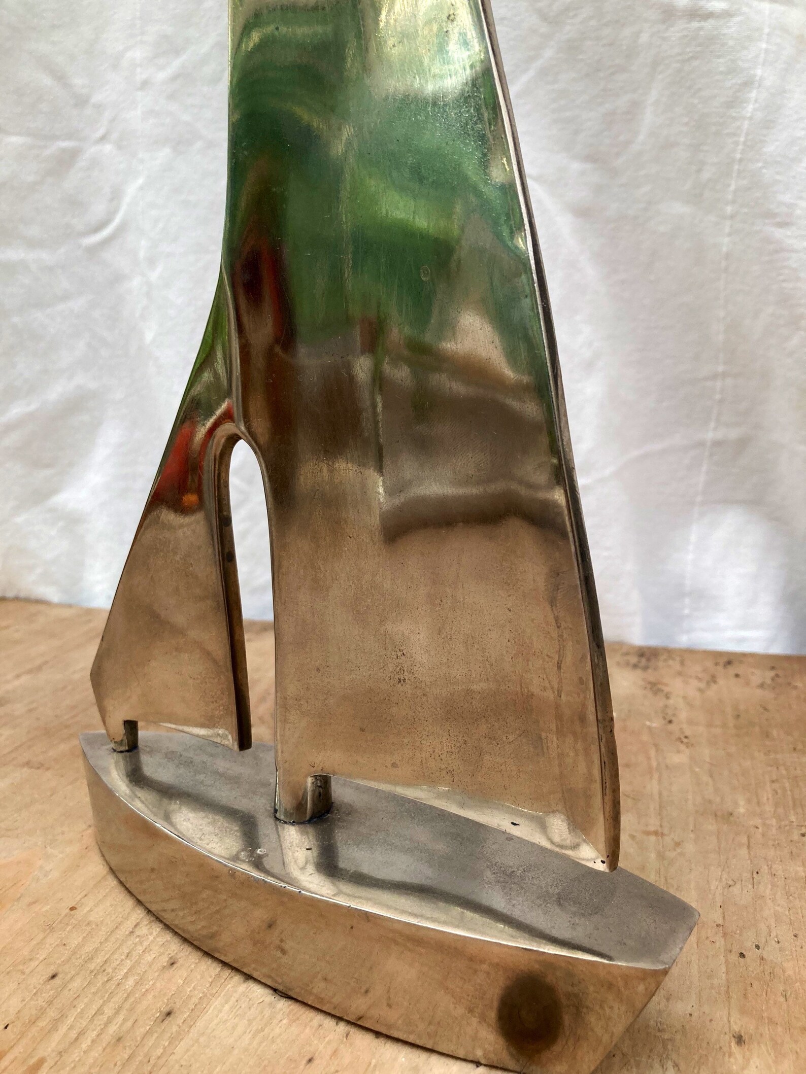 Retro Metal Ship Sculpture Mid Century Metal Sail Boat - Etsy