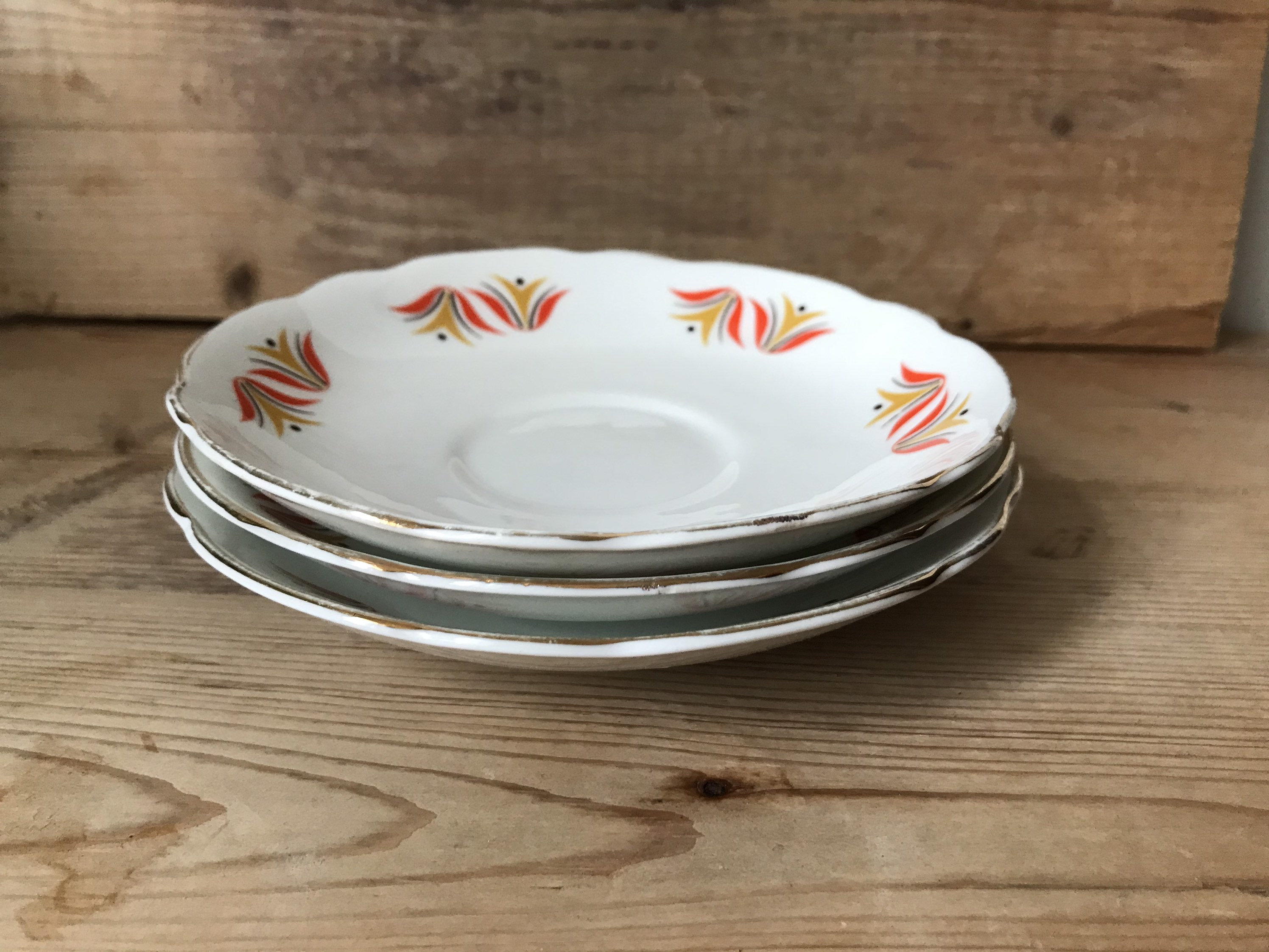 Set of English side plates Retro mid century plates | Etsy