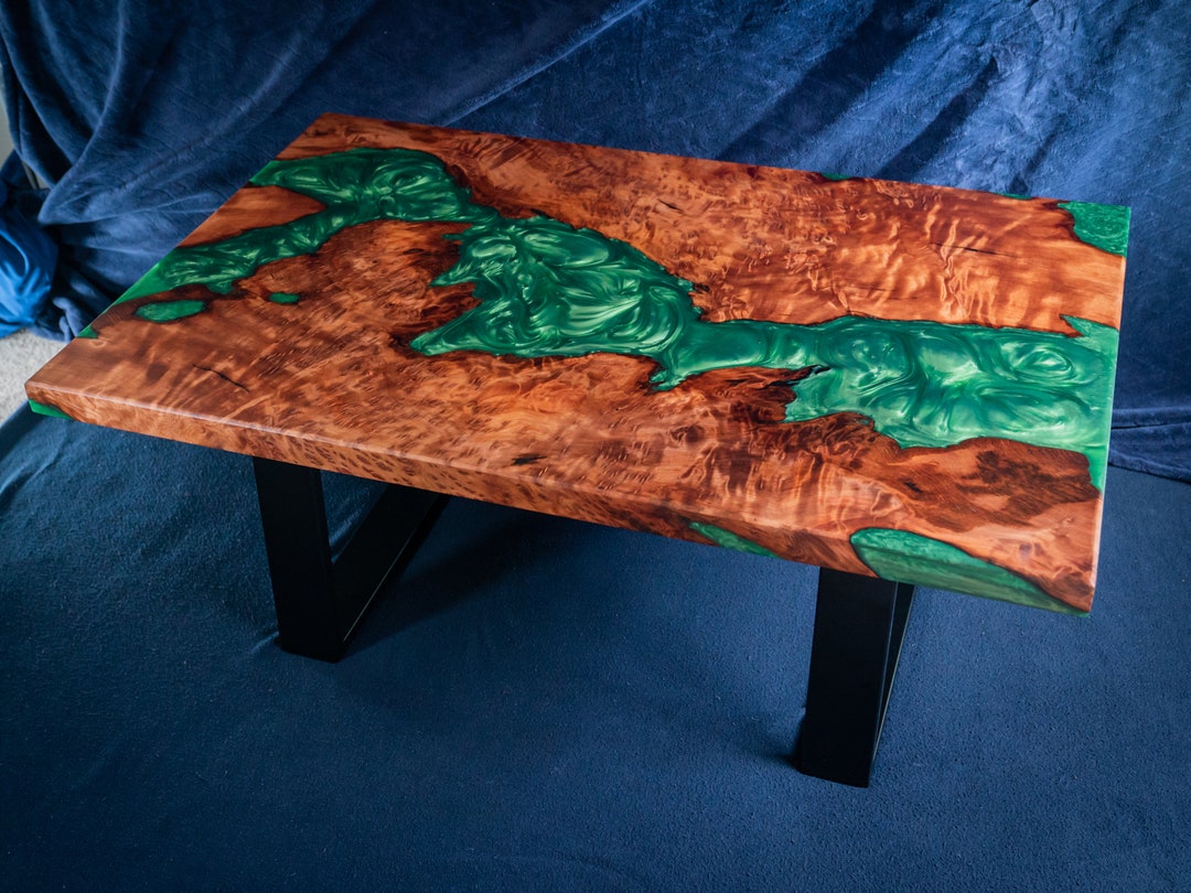 Epoxy Table Coffee Table Wood Epoxy River Table Living Room Centerpiece ...