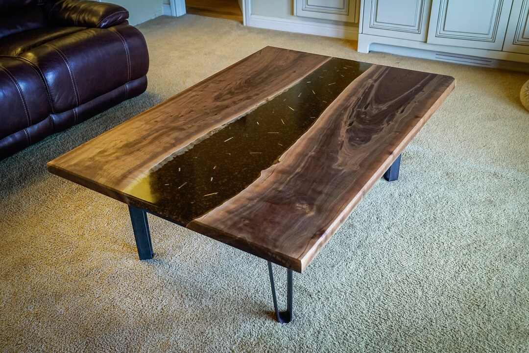 Epoxy River Table Coffee Table for Living Room Coffee Beans and Bullets ...