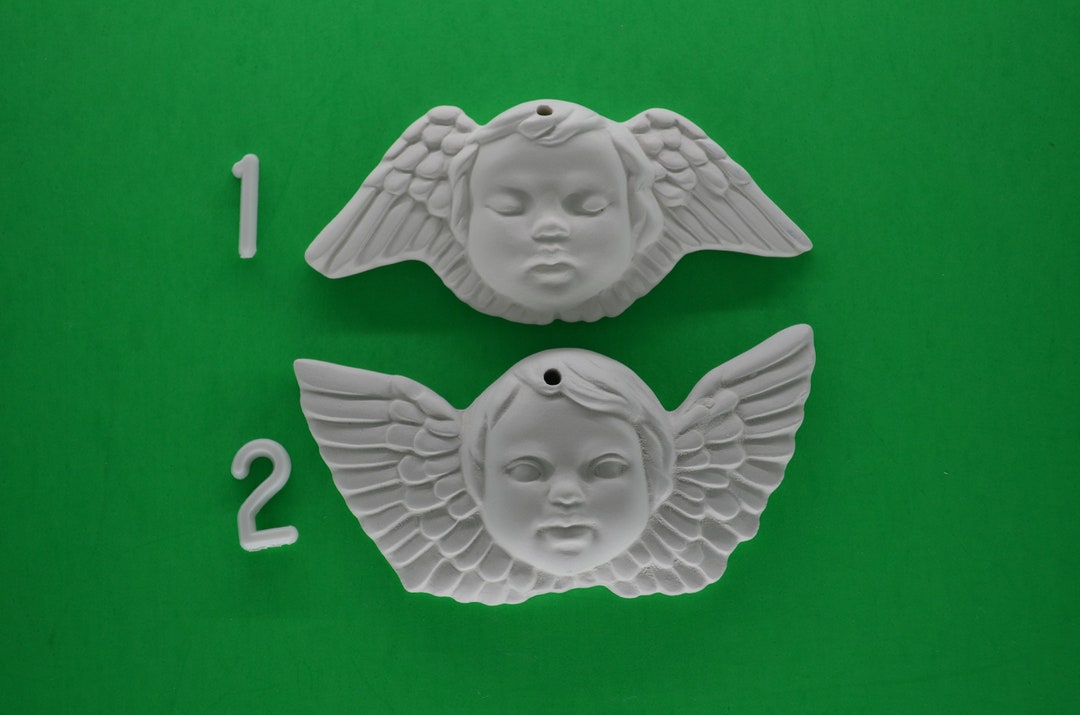 Angel Faces, Ceramic Bisque Unpainted Ready to Paint DIY - Etsy