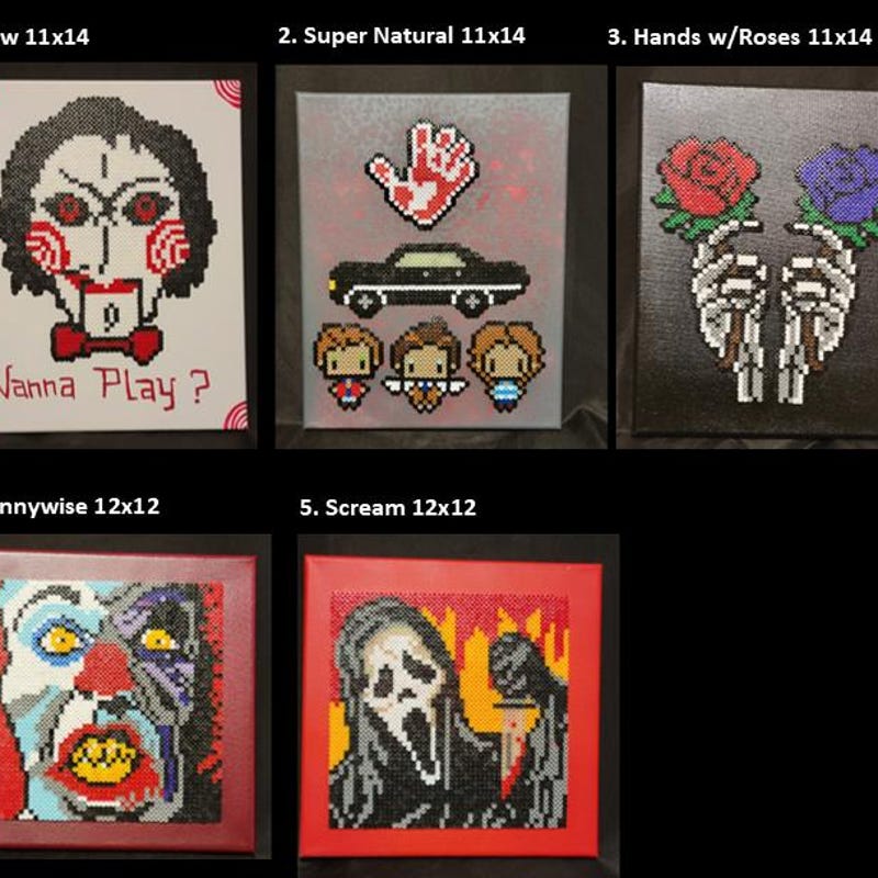 Perler Bead Skull - Etsy