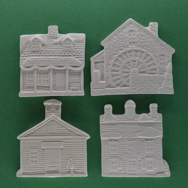 Ready to Paint Ceramic Bisque Christmas House - Etsy