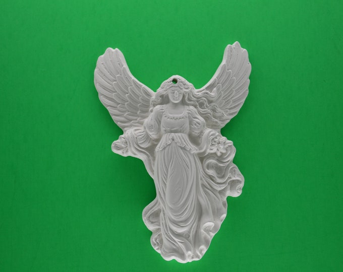 Large Angel With Wings, Ceramic Bisque Unpainted Ready to Paint DIY - Etsy