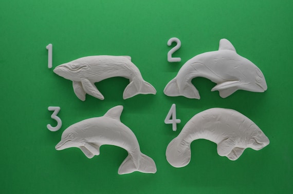 Dolphin Whales Manatee Different Styles Ceramic Bisque - Etsy