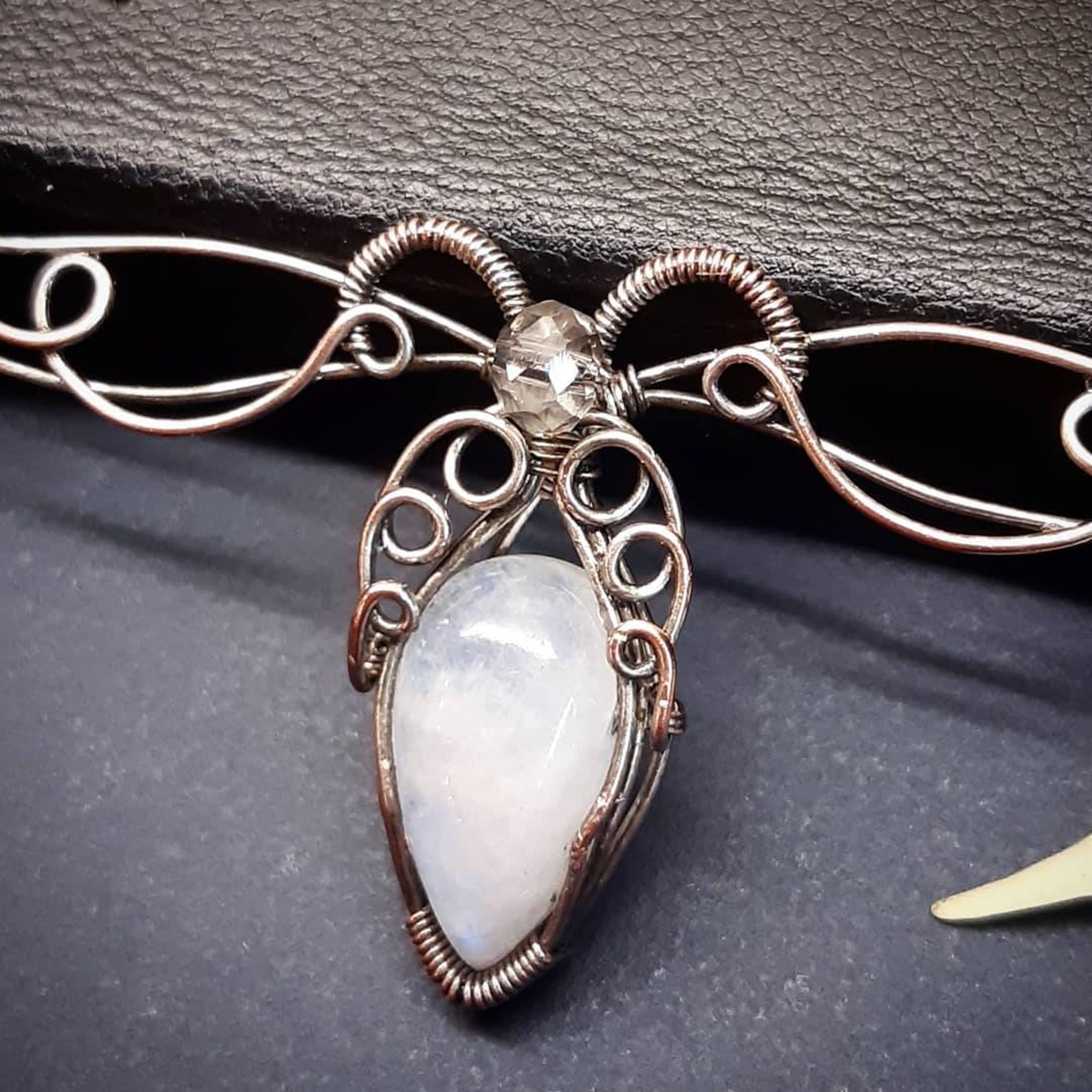 Elf Fairy Style Moonstone Necklace Natural Crystal Gemstone - Etsy