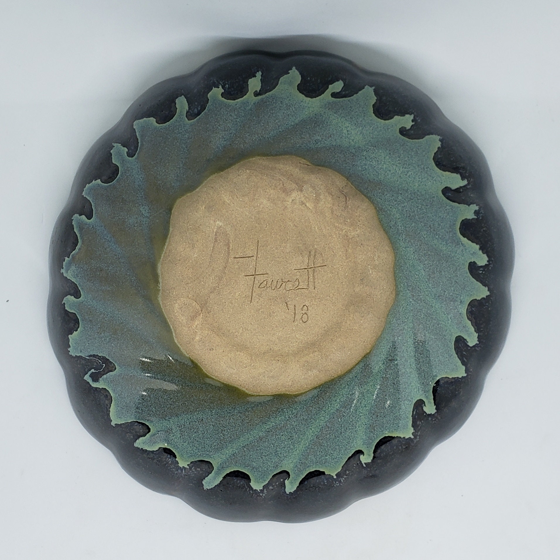 Medium Size Decorative Textured Pottery Bowl Swirl Pattern | Etsy