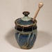 Honey Pot Lidded Honey Pot Honey Stick Pottery Honey Pot Ceramic Honey ...