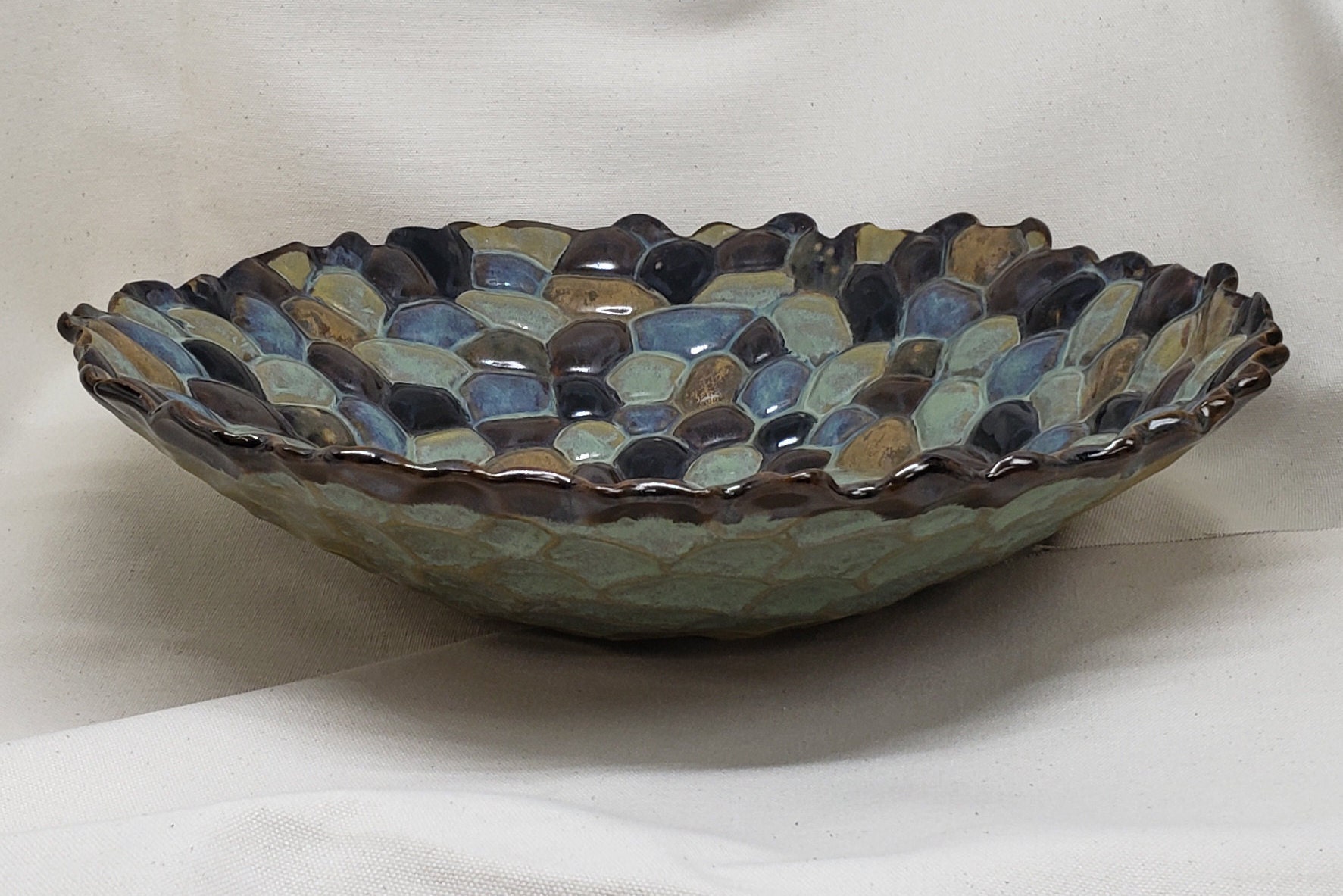 Large 'Pebble' Bowl Unique Textured Design | Etsy