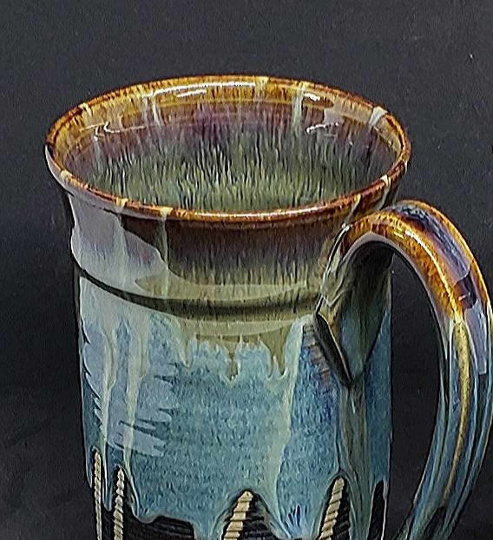 Set of 2 Large Handle Mugs Pottery Mug Large Earthy Mug | Etsy