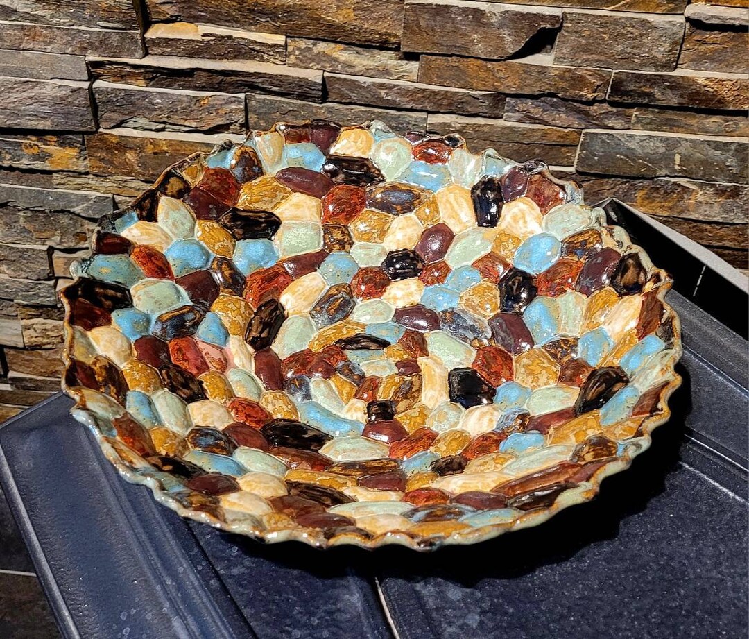 Large 'pebble' Bowl - Unique Textured Design - Natural Stone Look ...