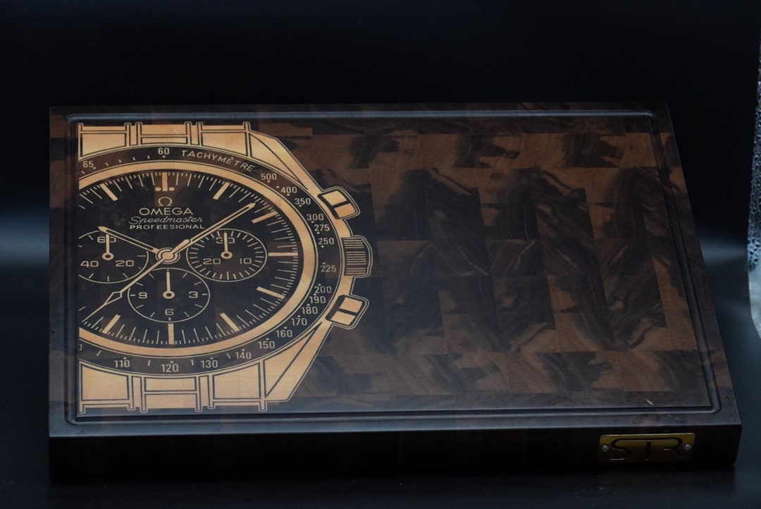 Cnc Vector File Prepared for Perfect Omega Watch Inlay Cutting Board ...