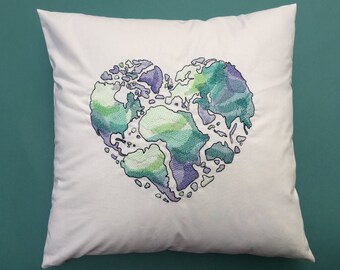 World Map Pillowcase - Etsy