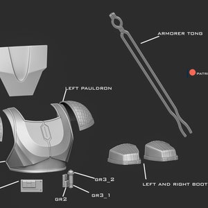 Mandalorian Armorer Chest Plate and Back Plate 3D Printed - Etsy