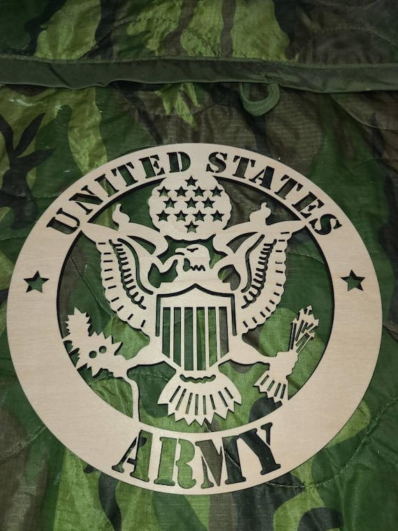 US Army Emblem Wall Art Laser Cut Sign Gift Idea Army - Etsy