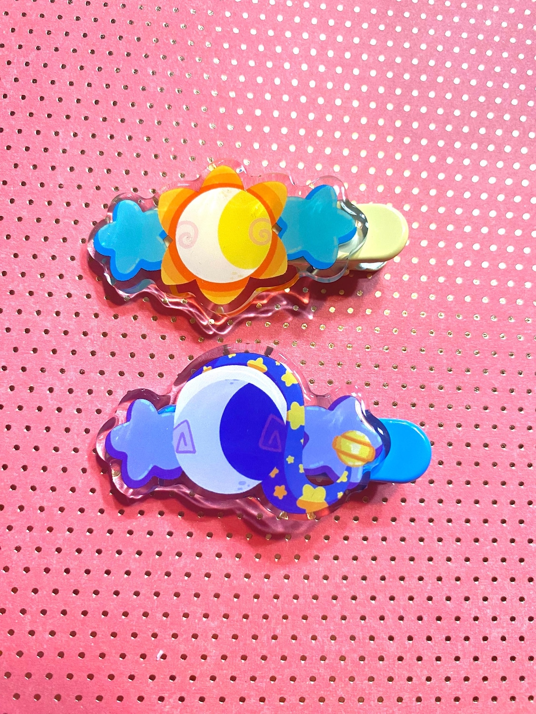 Sun and Moon Daycare Attendant Fnaf Fan Hair Clip - Etsy