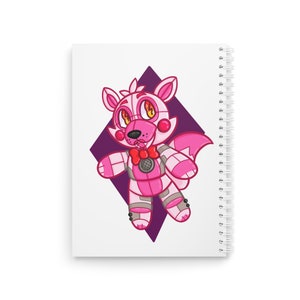 Spiral Notebook, Fnaf Sister Location Funtime Foxy Design, Five Nights ...