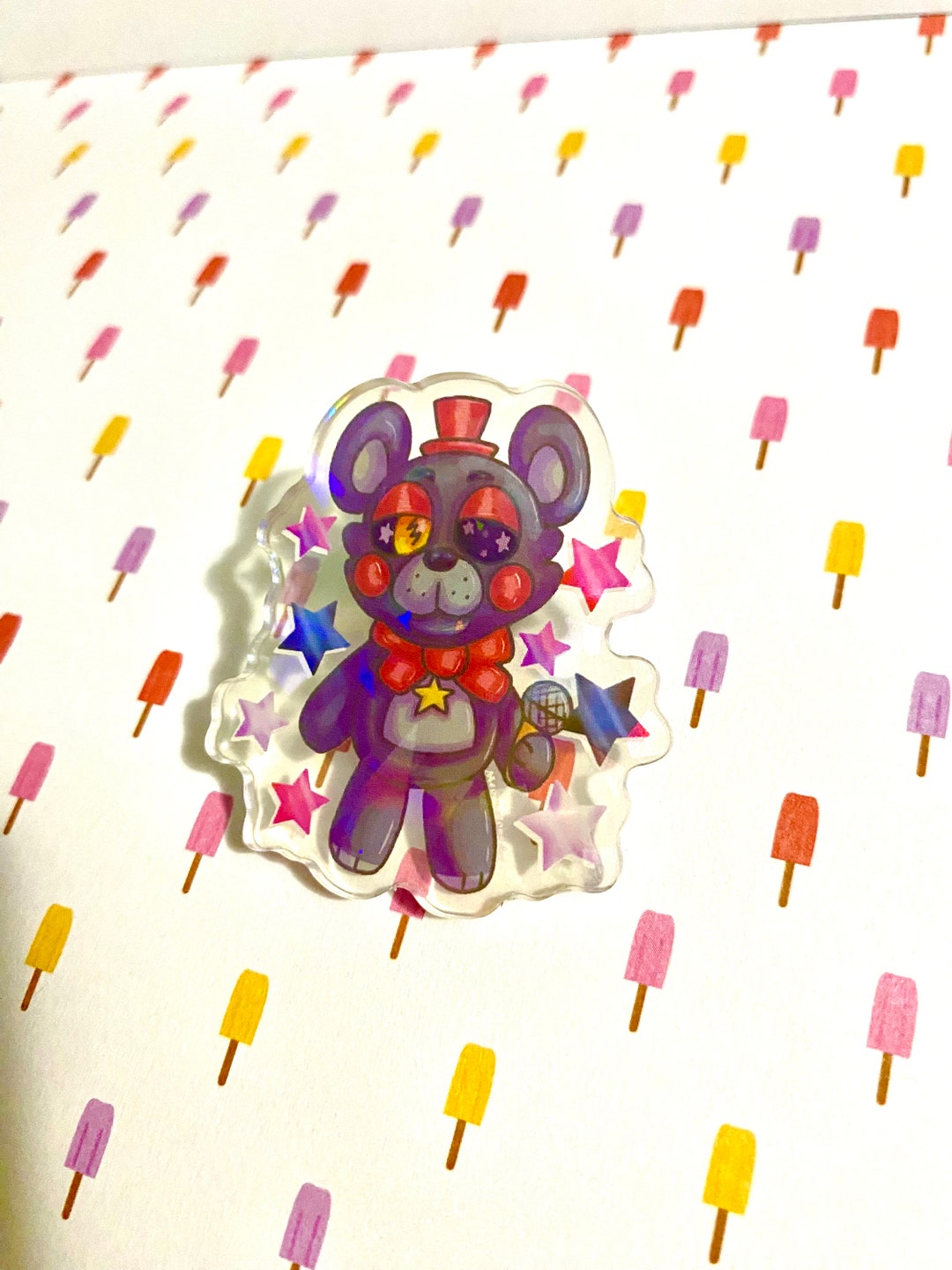 FNAF Pizza Sim Lefty Acrylic Pin - Etsy