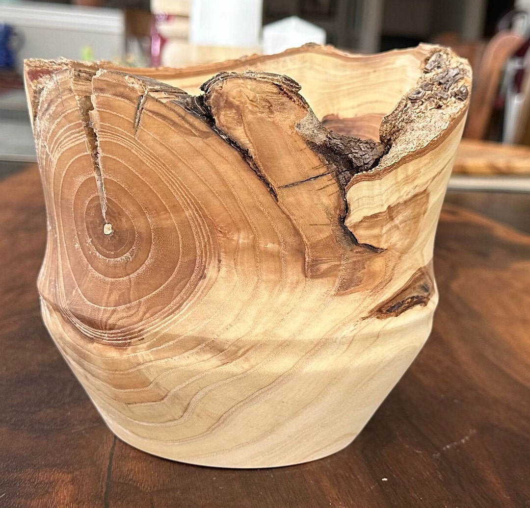 Rustic Hand-turned Apricot Bowl - Etsy