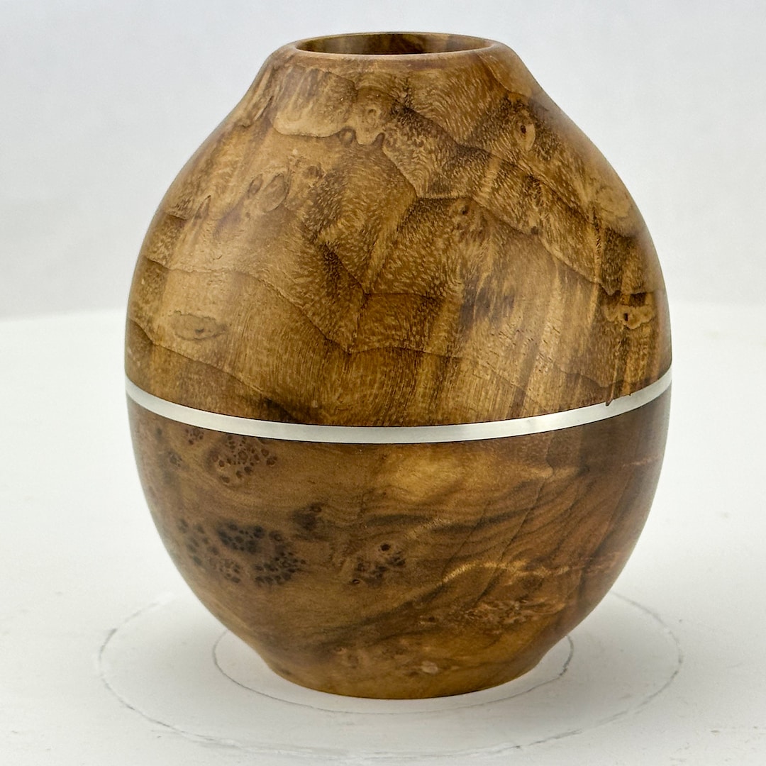 Unique, Hand-turned Burl Hollow-form With Pewter Band - Etsy