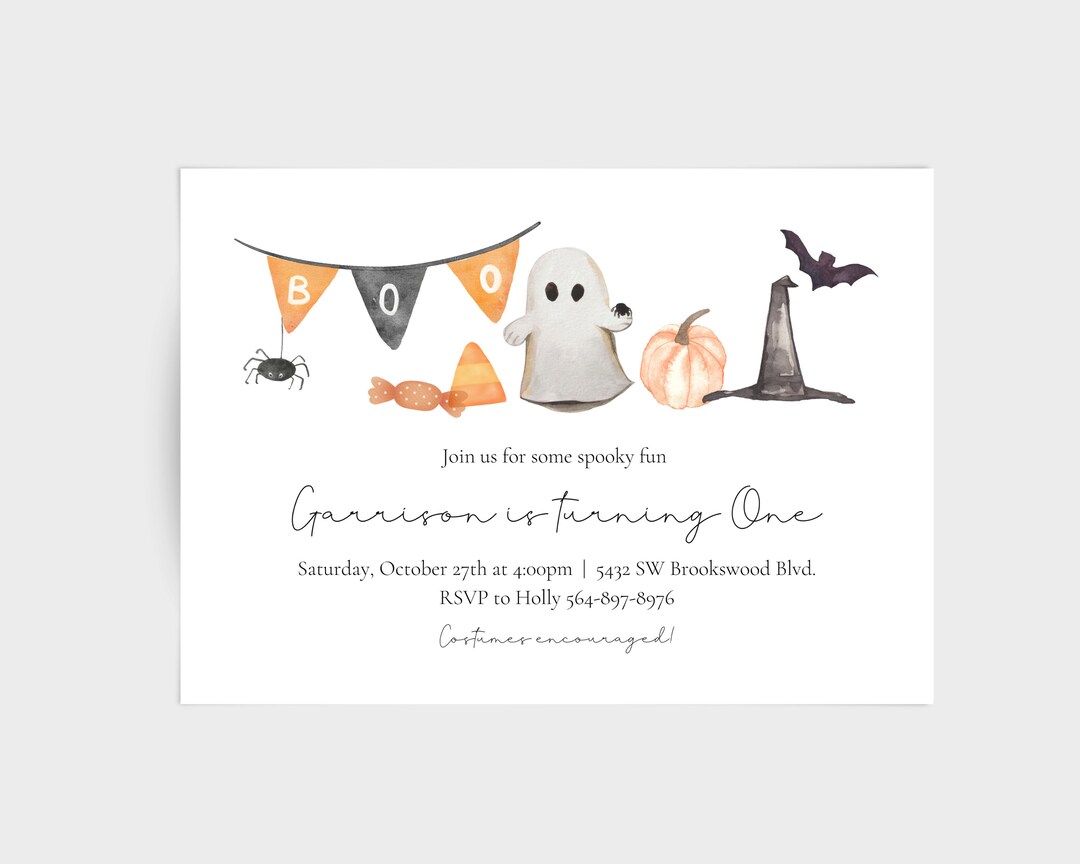 Customizable Halloween Invitation, Costume Party, Halloween Birthday ...