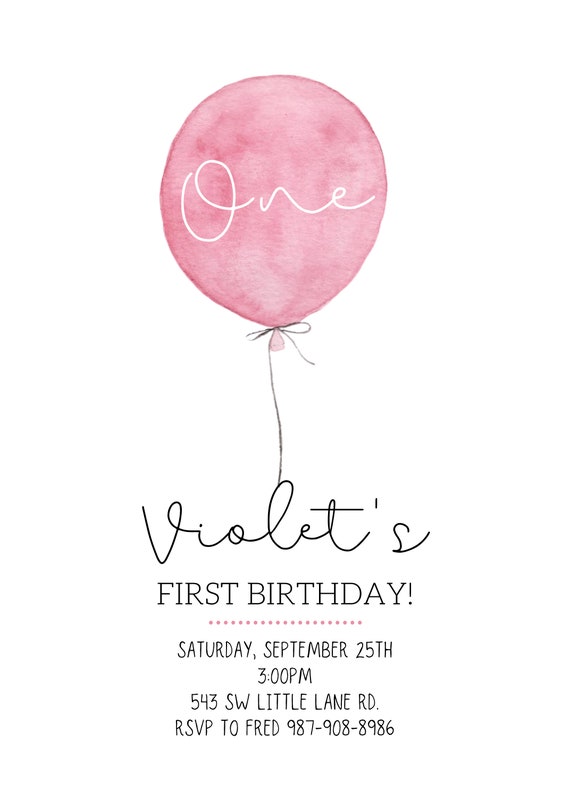 Custom Printed Balloon Invitations