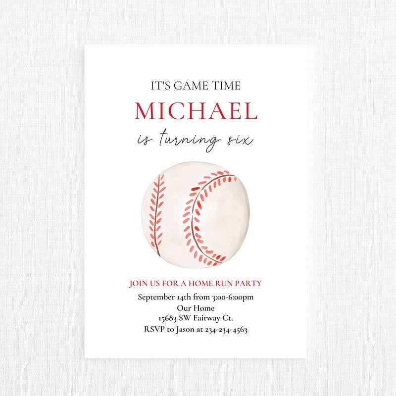 Baseball Invitation - Etsy