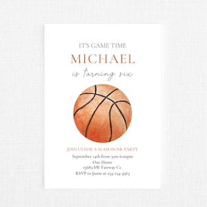Customizable Basketball Invitation, Sports Invitation, Slam Dunk ...
