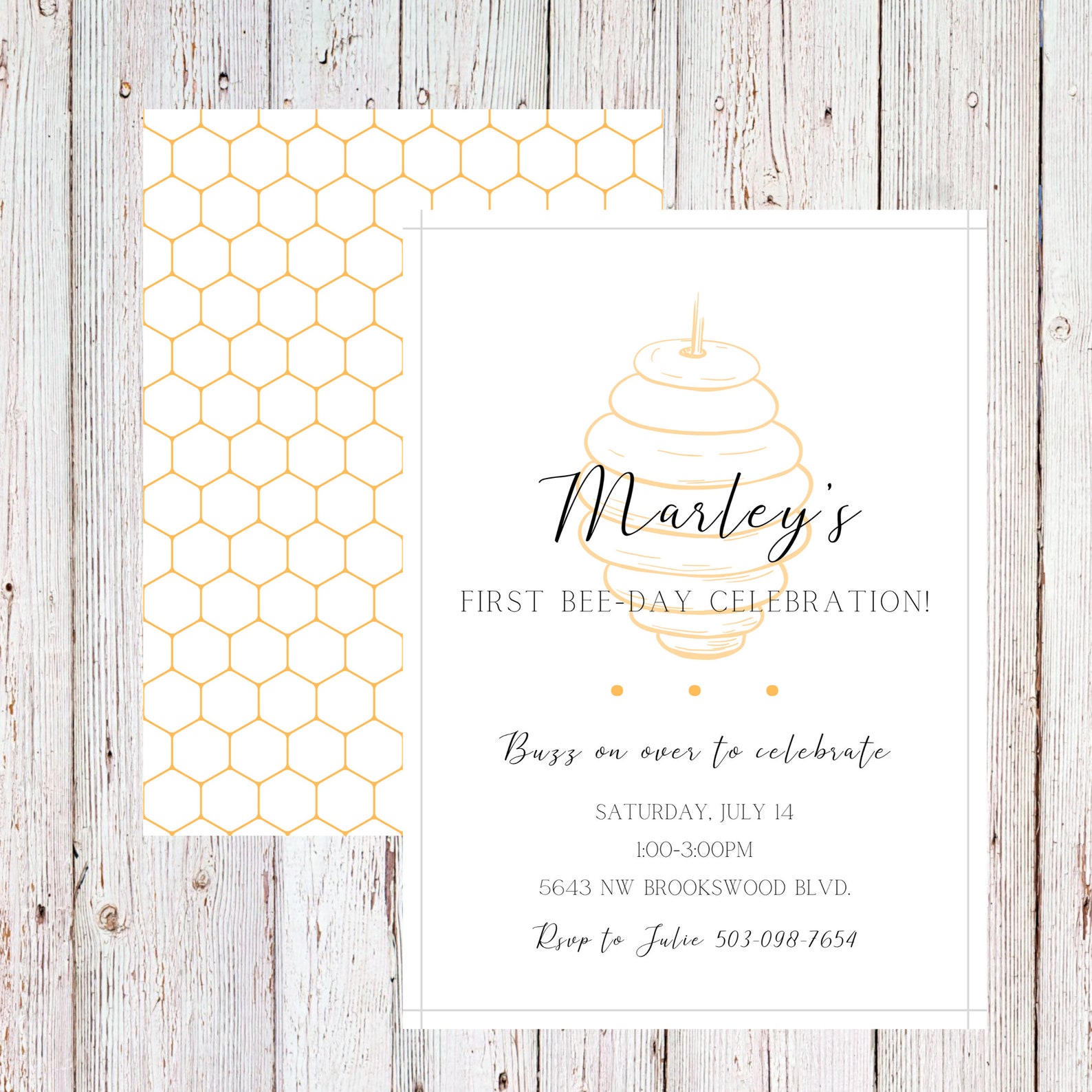 Customizable Bee Birthday Invitation Bumble Bee Theme Party | Etsy