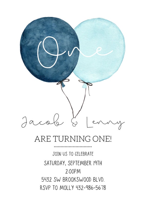 Custom Printed Balloon Invitations
