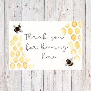 Bee Thank You Card - Digital Copy - Etsy