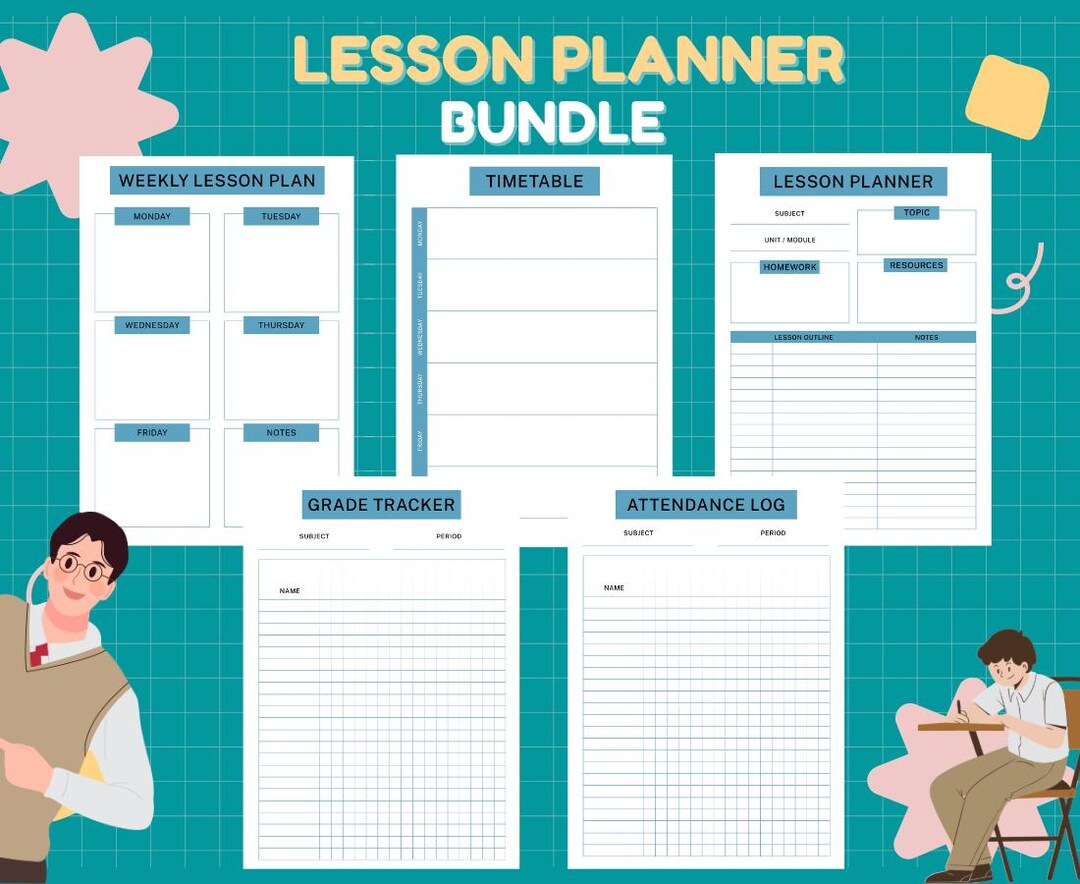 Digital Planner: Lesson Planner Bundle - School Lesson Planner, Student ...