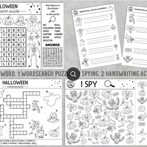 Halloween Coloring and Activity Book Printout - Etsy
