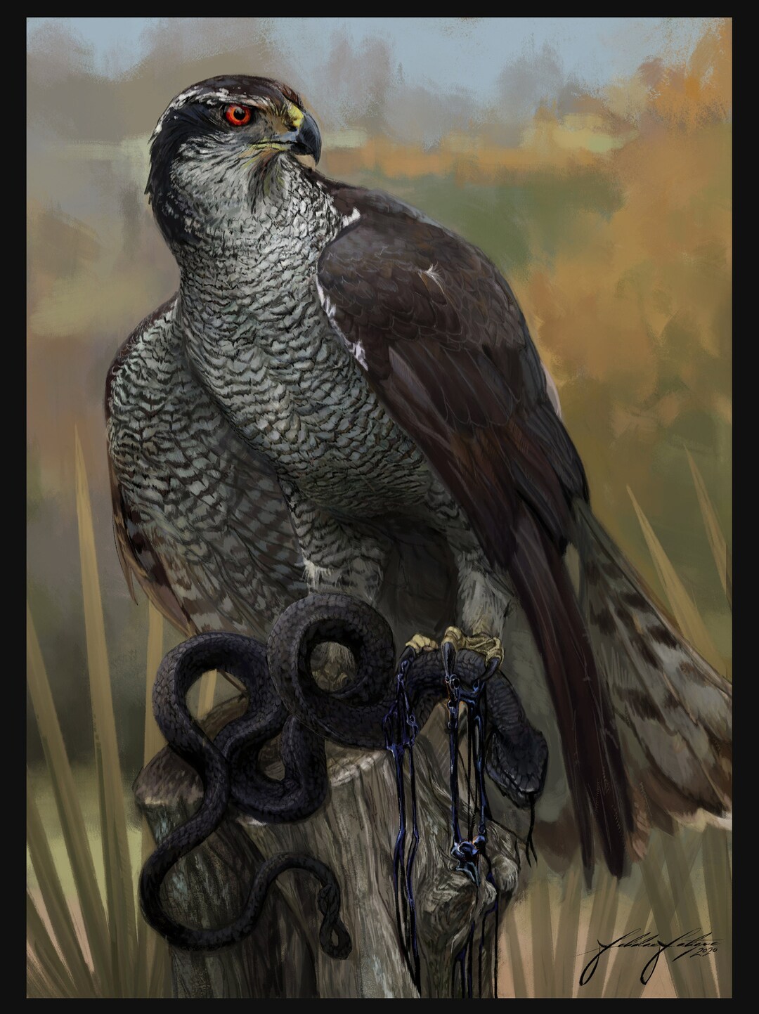 The Black Snake Art Print - Etsy