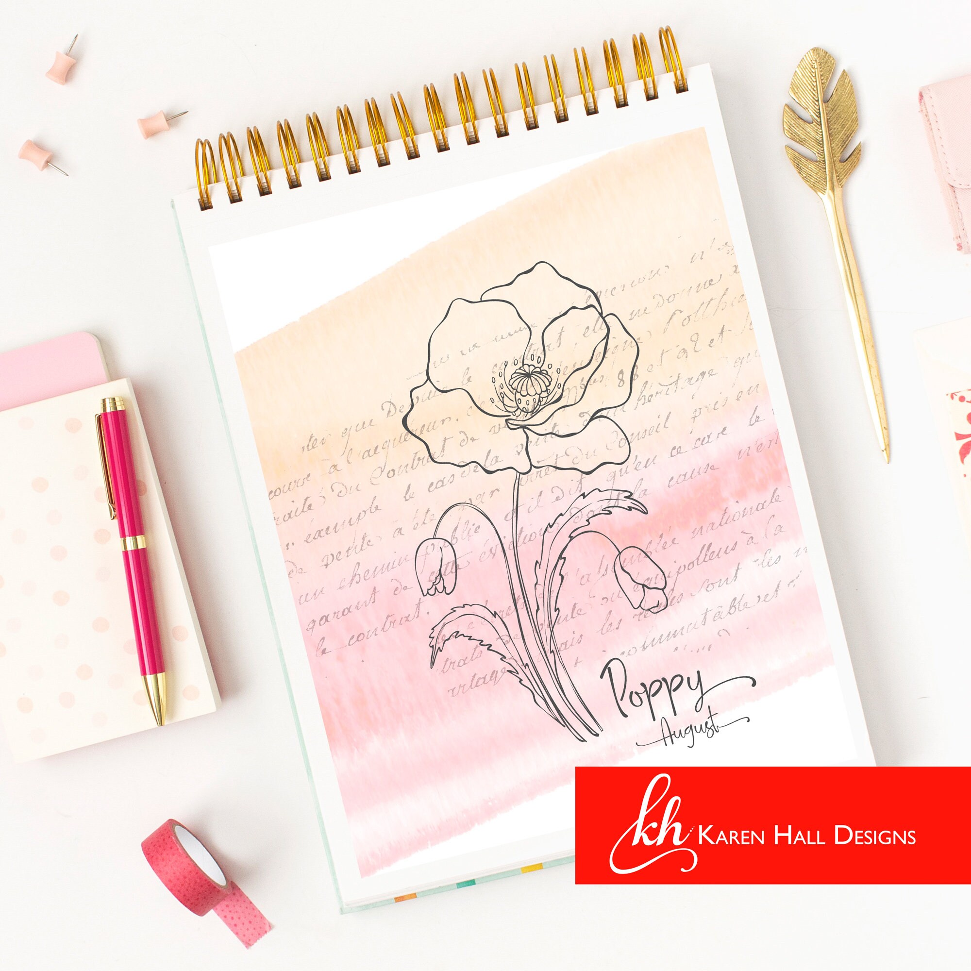 August Birth Flower / Birth Month Flower / Poppy / Poppies ...