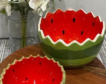 Ceramic Watermelon - Etsy