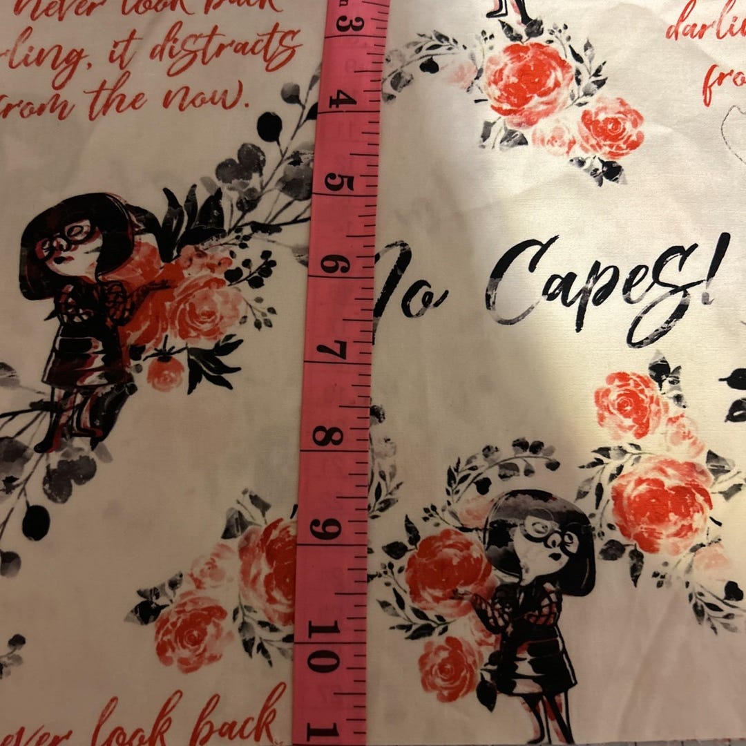 Edna No Capes #8 Inspired Tumbler Fabric 100% Cotton Woven 8x14" - Etsy