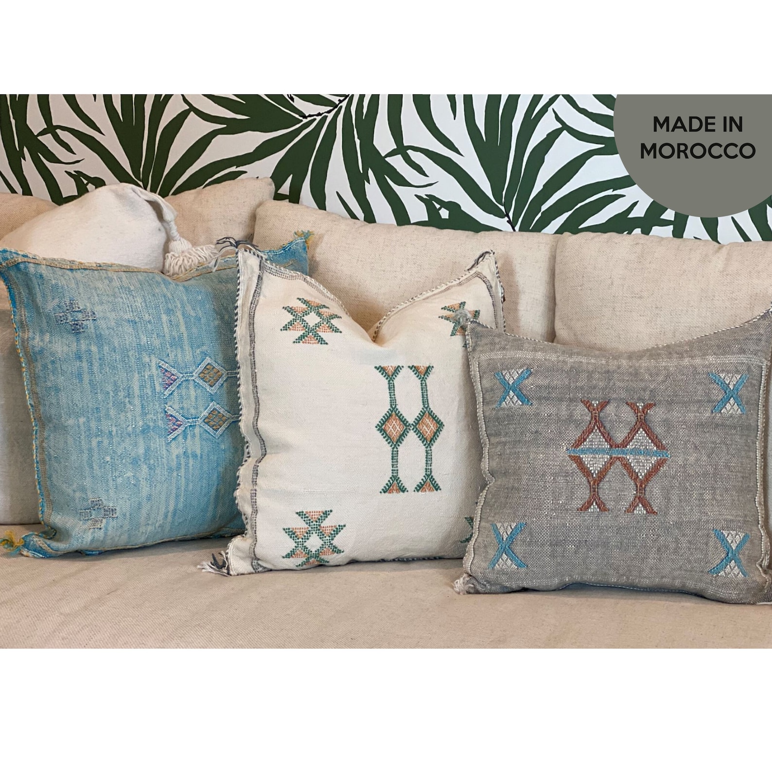 Amirah Handmade in Morocco Pillow Cover 18" X 18" - Etsy