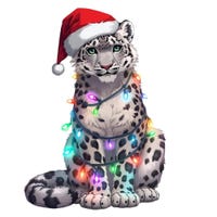 4 Unique & Whimsical Leopard Christmas Digital Images! - Etsy