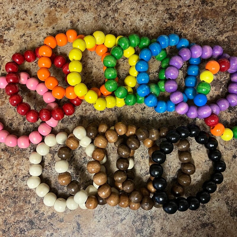 Wood Bead Bracelet - Etsy